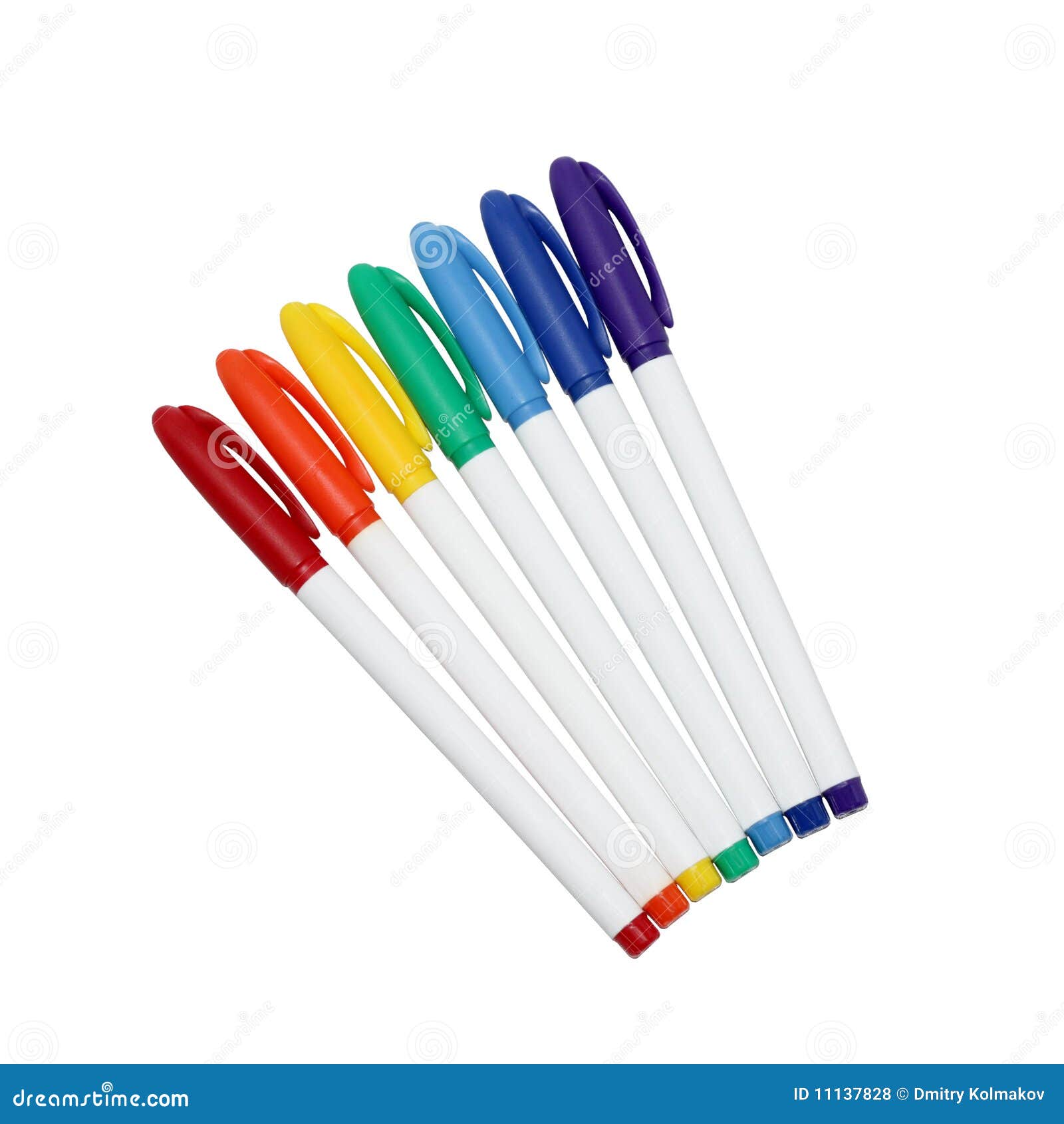 Color Pens All the Colors of the Rainbow. Stock Photo - Image of ...