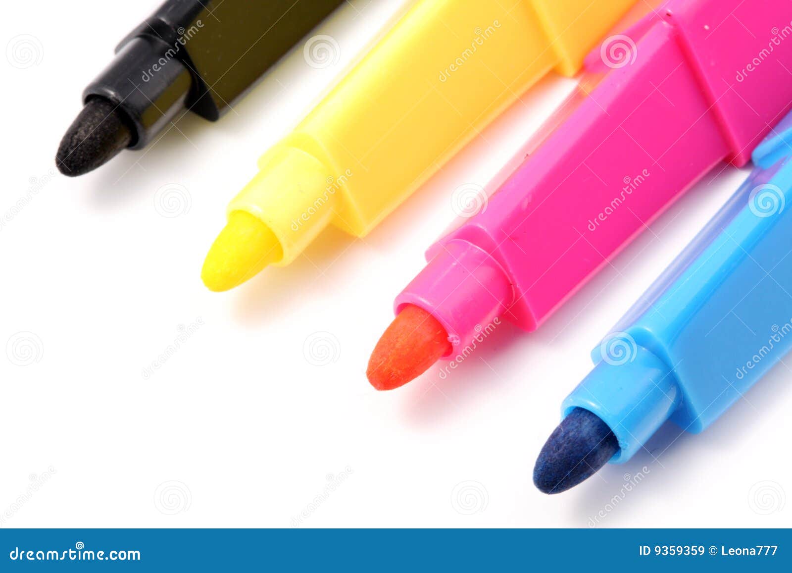 Color pens: CMYK stock image. Image of color, isolated - 9359359