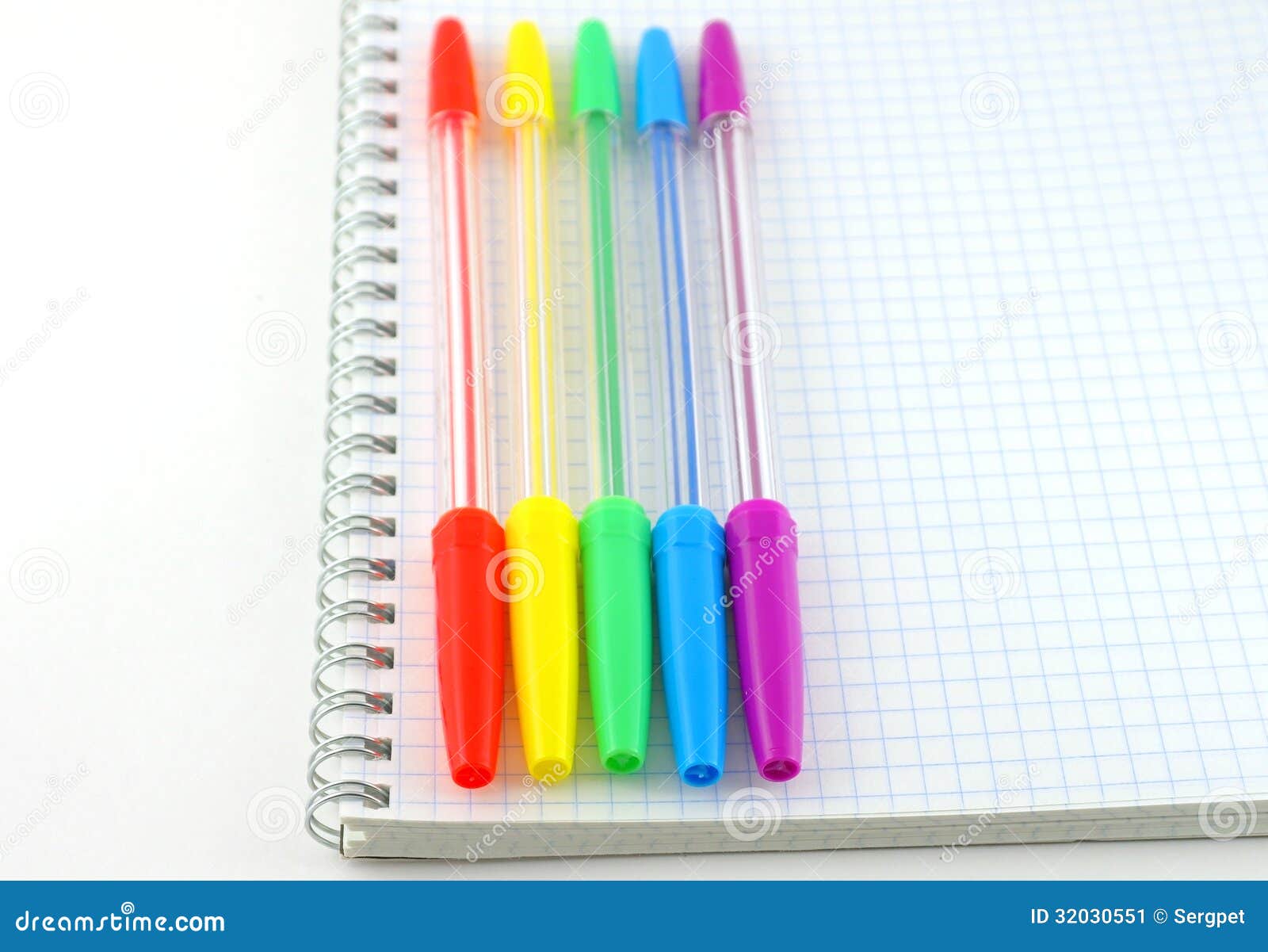 Color pens stock image. Image of page, education, notebook - 32030551