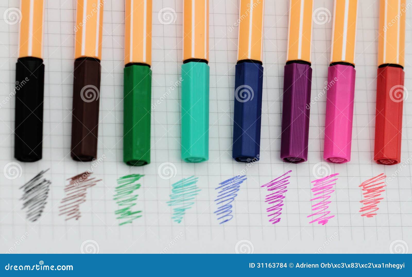 Color pens stock photo. Image of green, design, colour - 31163784