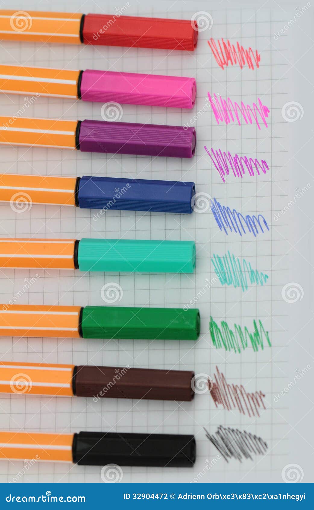 Color pens stock photo. Image of pens, abstract, paintings - 32904472