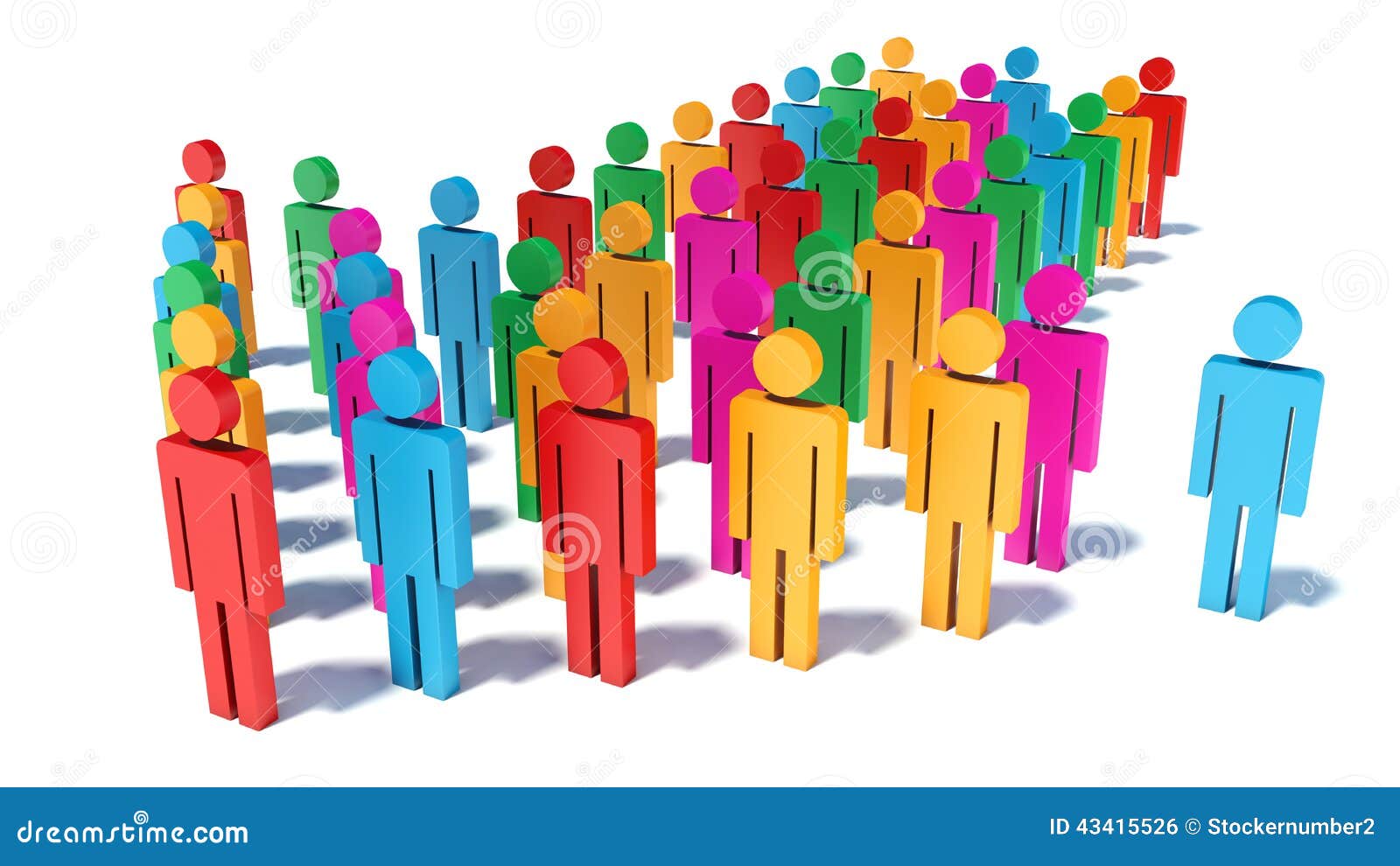 Color People Figures in Arrow Form Moving on Their Way Stock ...