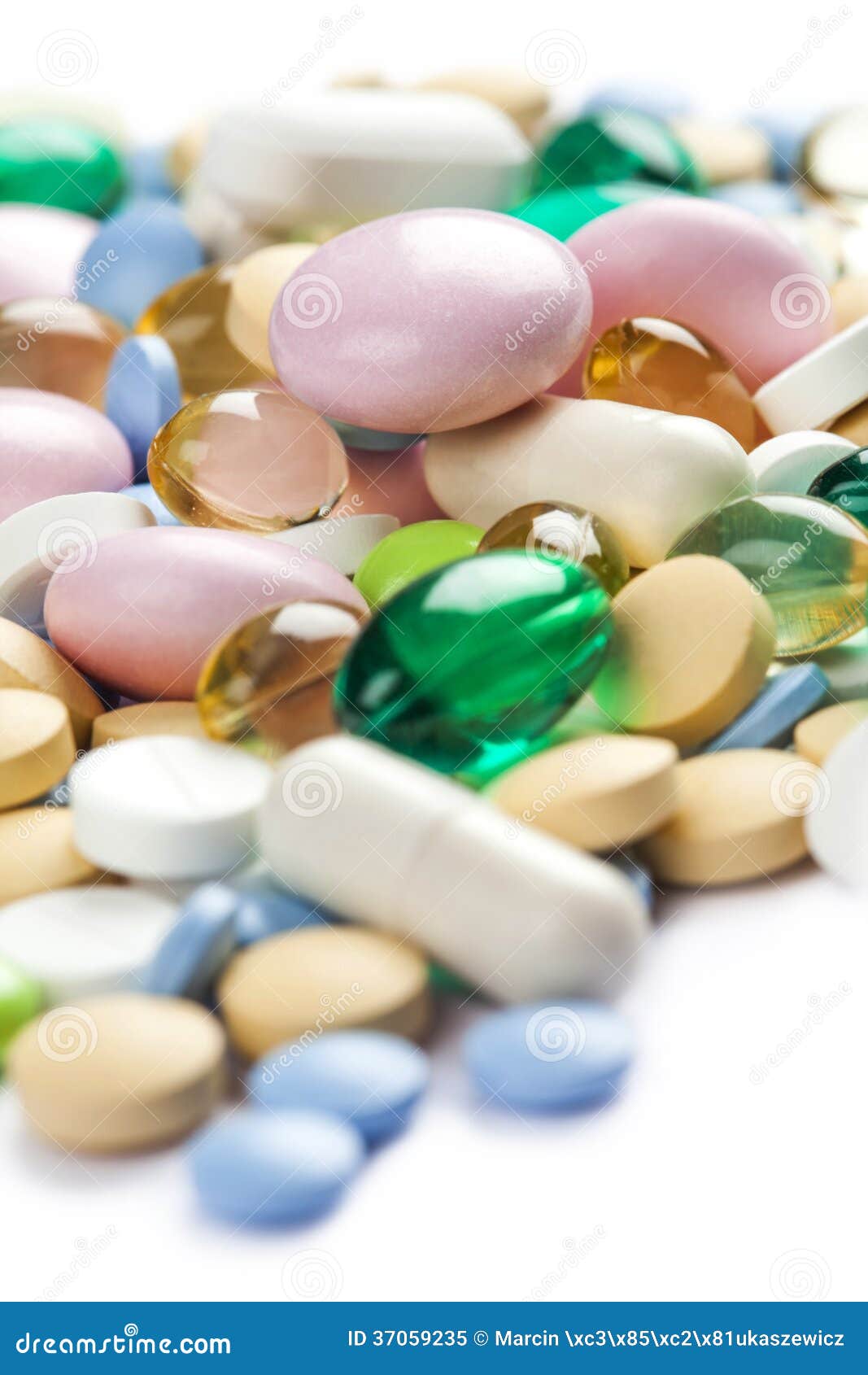 Color Pharmaceutical Pills and Capsules Stock Image - Image of blue ...