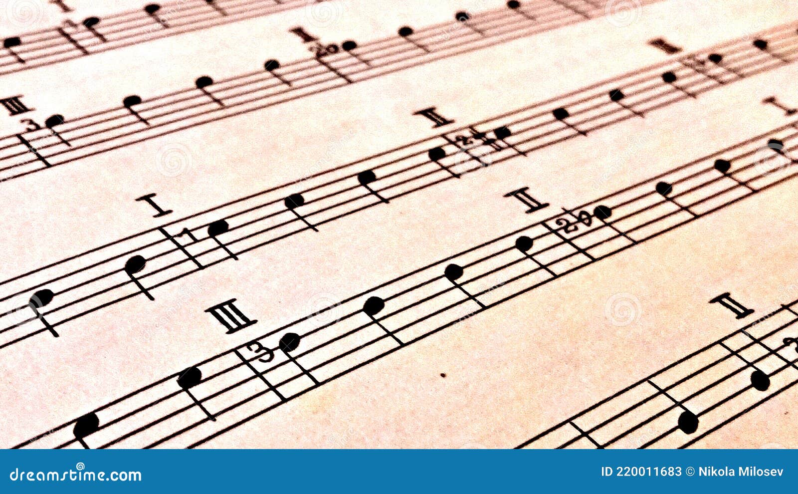 Music notes on the sheet stock image. Image of random - 220011683
