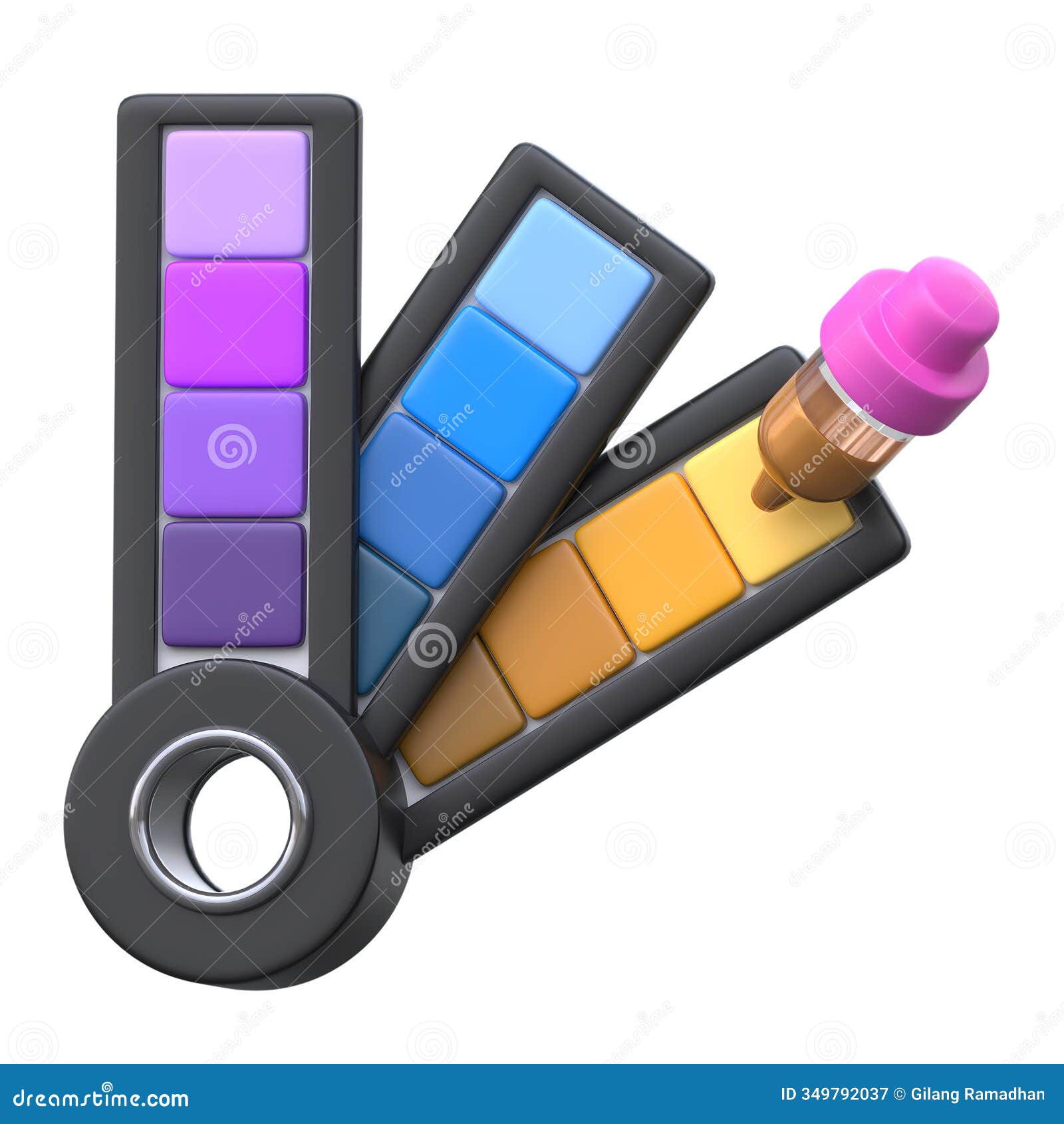 Color Picker Pipette Icon Digital Blue Cartoon Vector | CartoonDealer ...