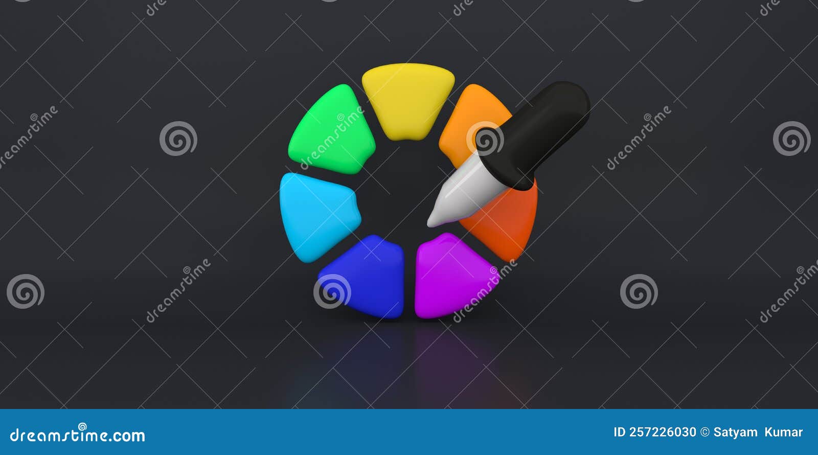 Color Picker Image From Screen 3d Illustration 3d Render Image Stock