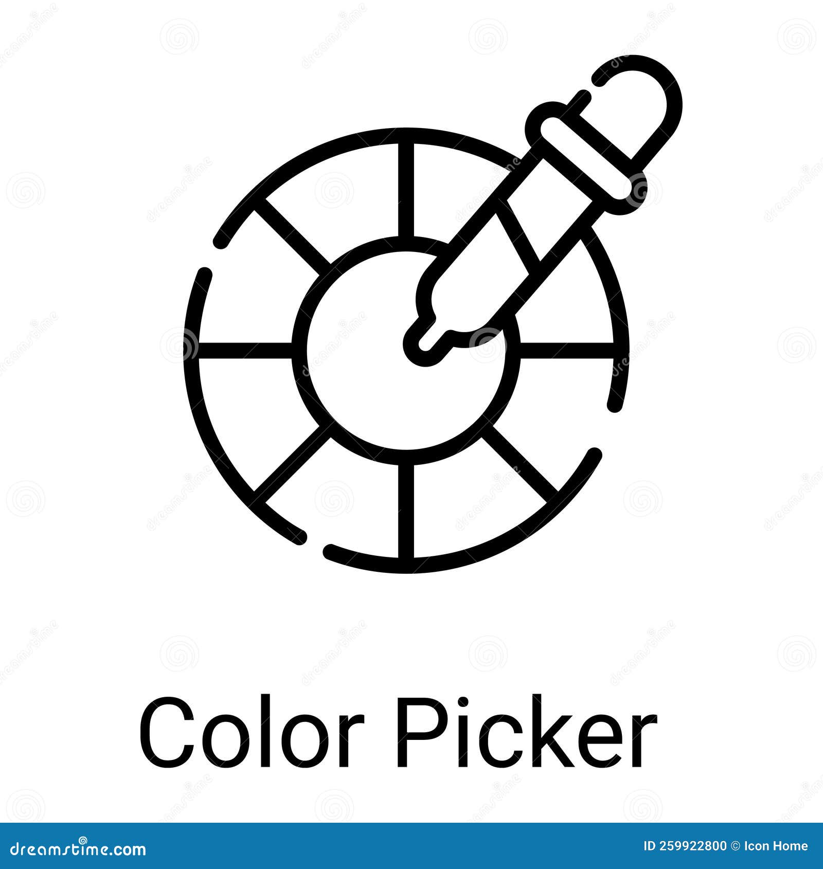 Color Picker Guide With Shaded Tones. Colour Selector Palette. Vector ...