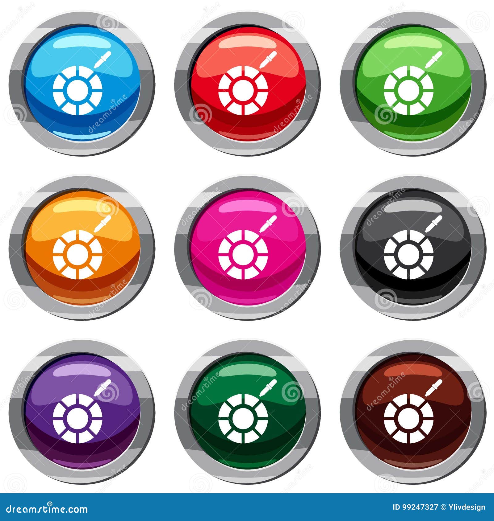 Color Picker Set 9 Collection Stock Vector - Illustration of isolated ...