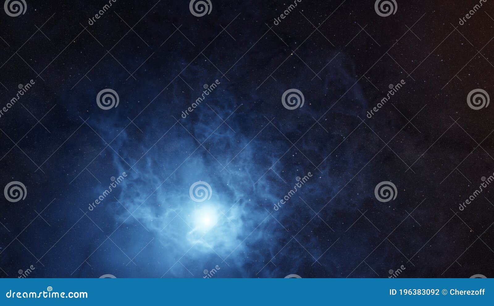 Color Picture of the Galaxy, Blue Nebula Stock Illustration ...
