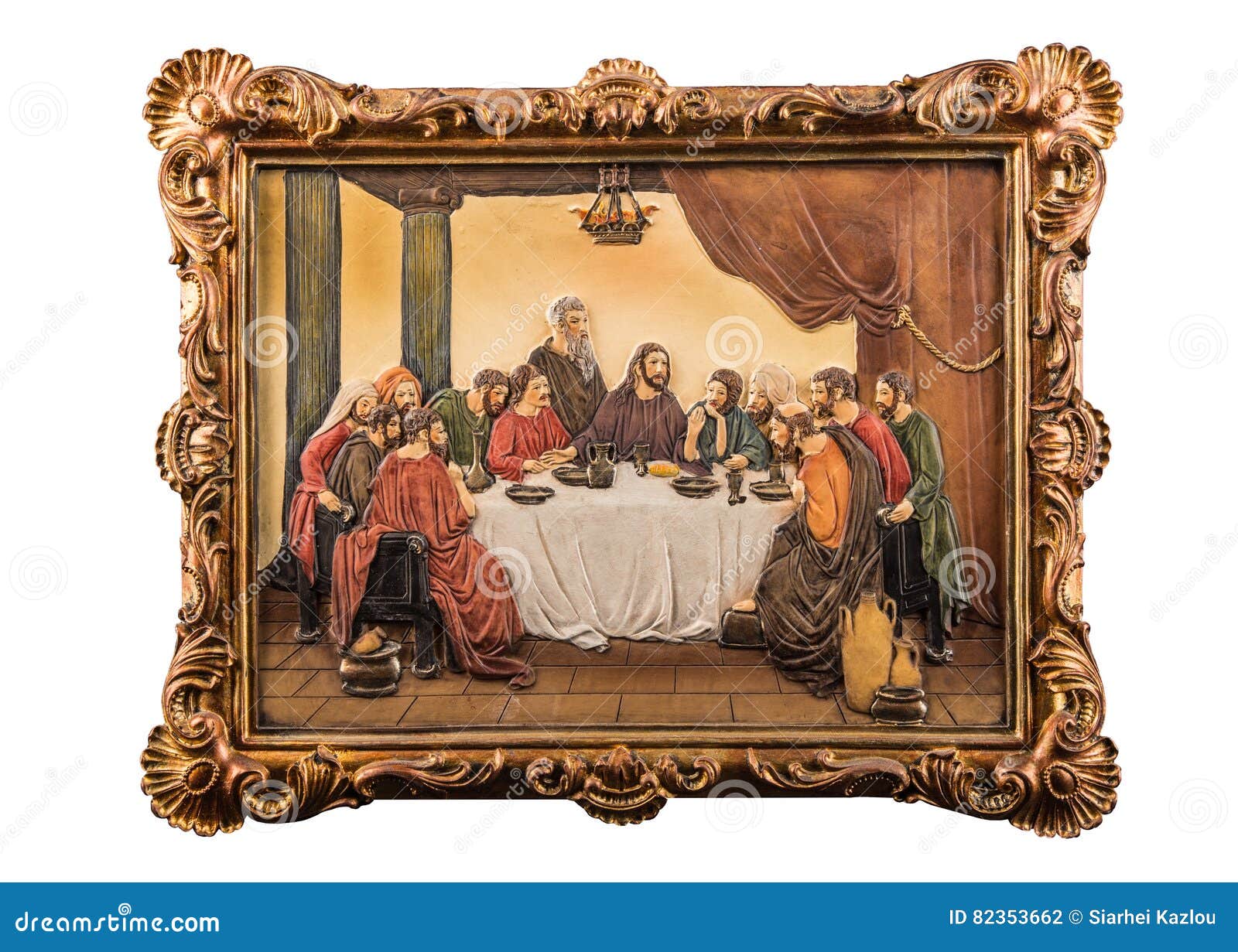 Color Picture of the Last Supper Stock Photo - Image of orthodox ...