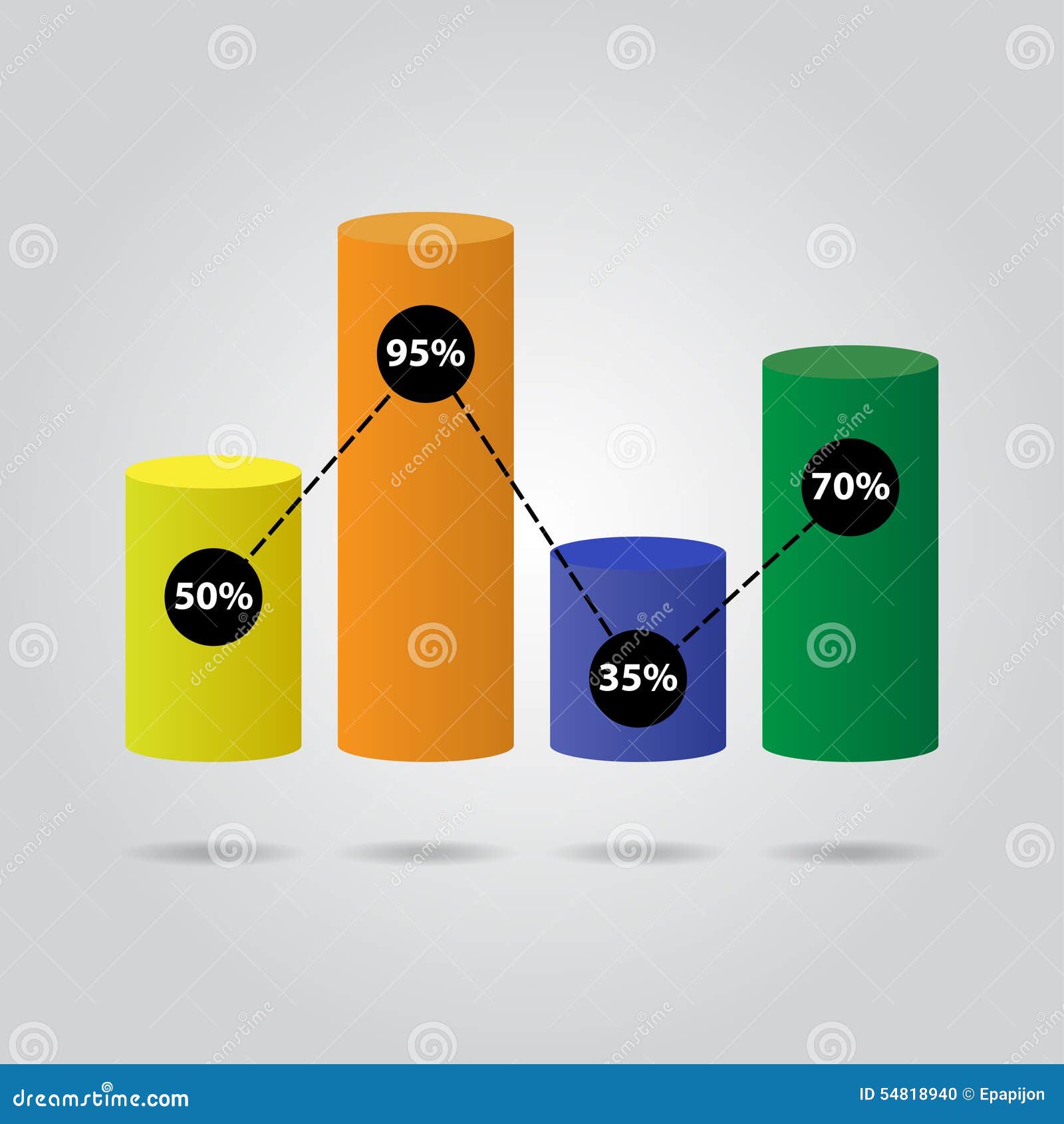 Color Pie Chart - with Text Stock Vector - Illustration of financial ...