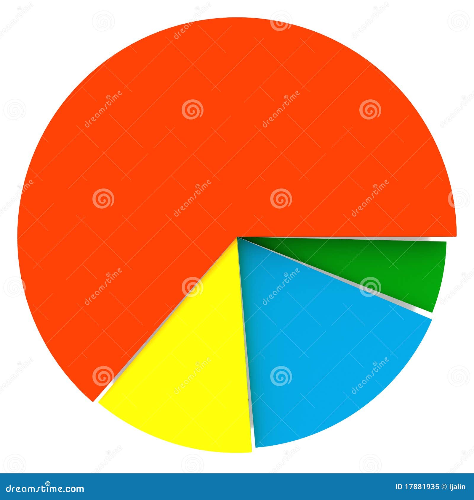 Color Pie Diagram stock illustration. Illustration of chart - 17881935