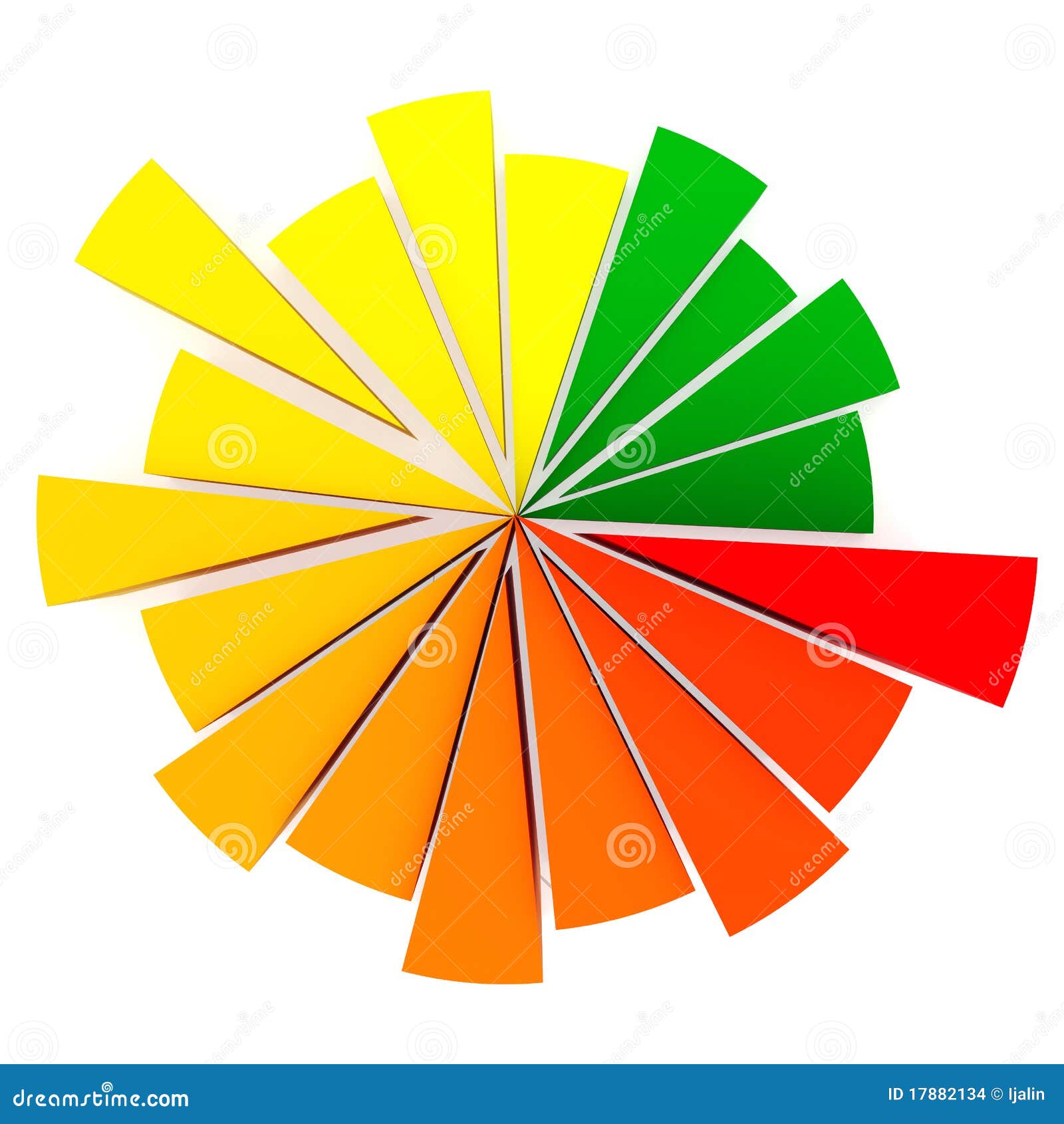 Color Pie Diagram stock illustration. Illustration of isolated - 17882134