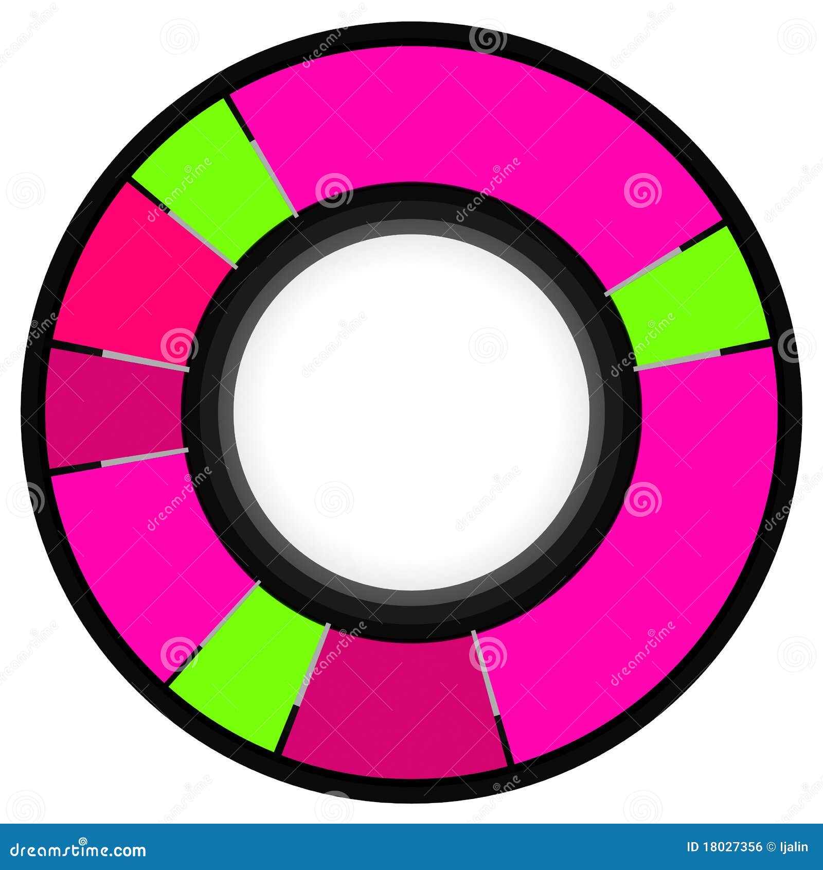 Color Pie Diagram stock illustration. Illustration of analyst - 18027356