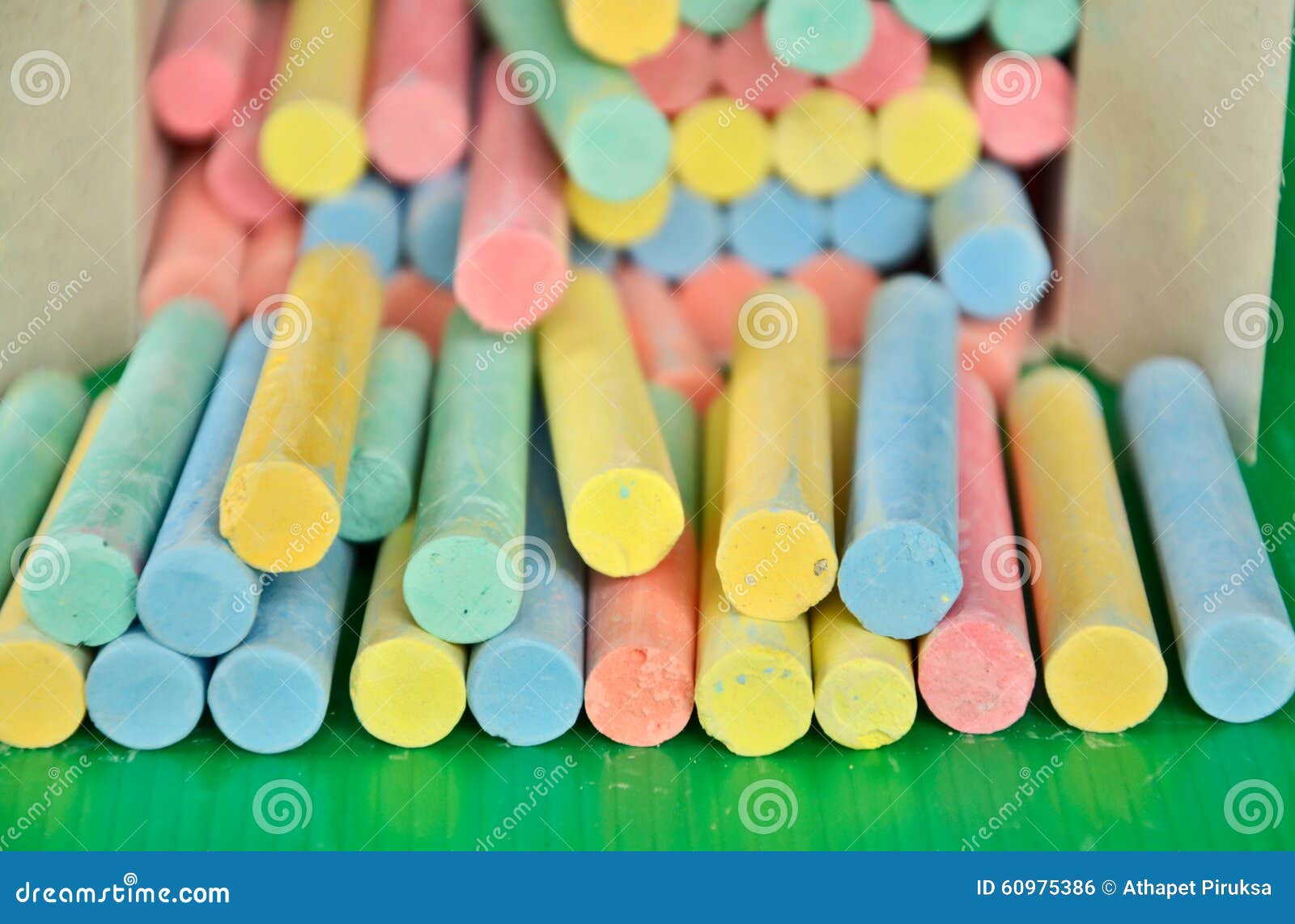 Color pieces of chalk stock photo. Image of group, school - 60975386