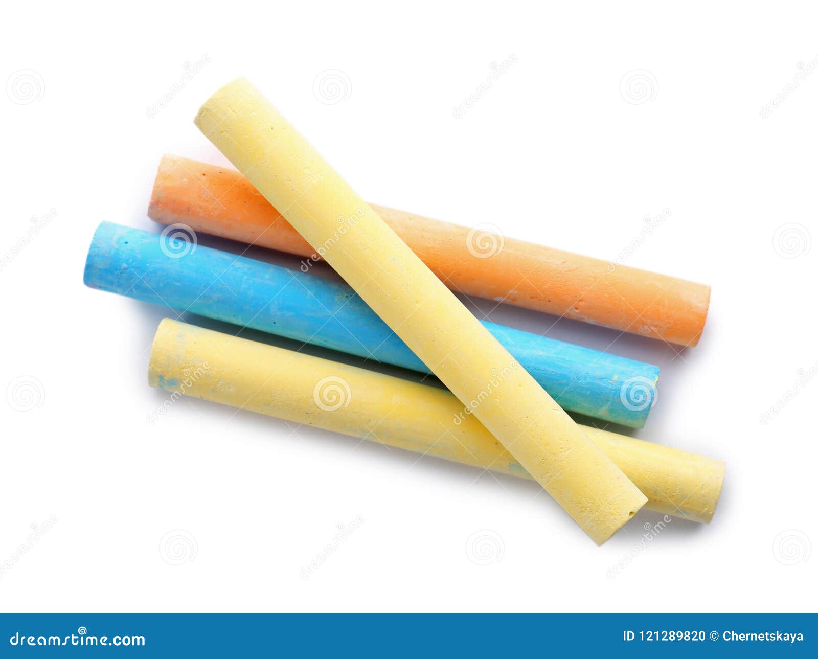 Color pieces of chalk stock photo. Image of blue, background - 121289820
