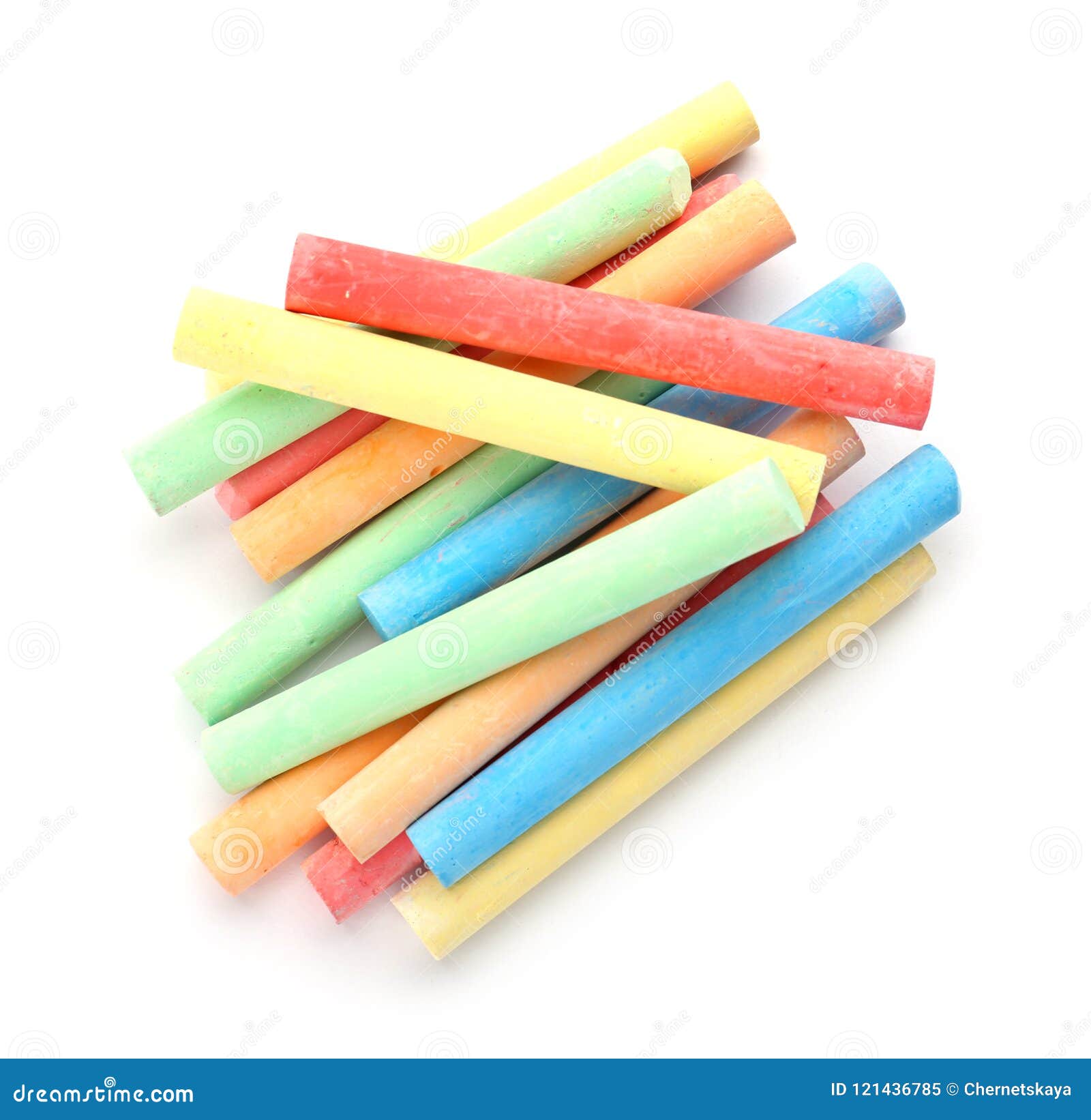 Color pieces of chalk stock image. Image of isolated - 121436785