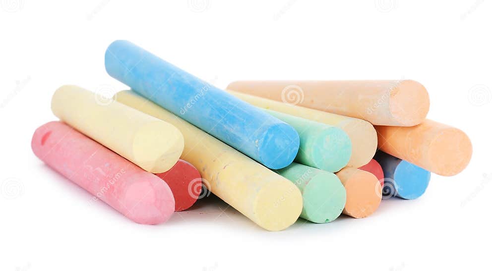 Color pieces of chalk stock photo. Image of education - 121437174