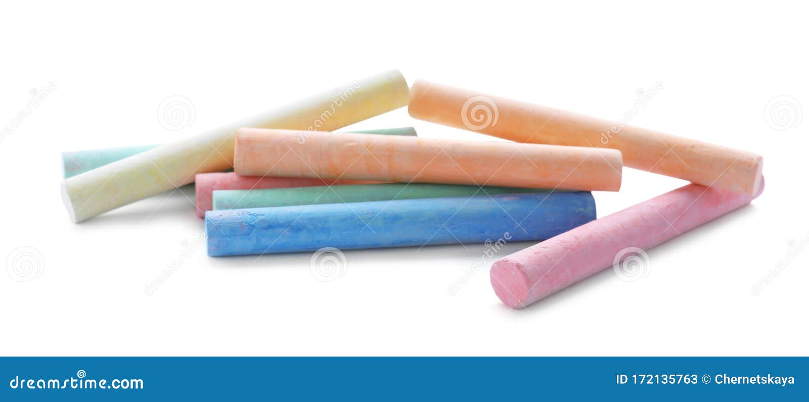 Color Pieces of Chalk on Background Stock Image - Image of equipment ...