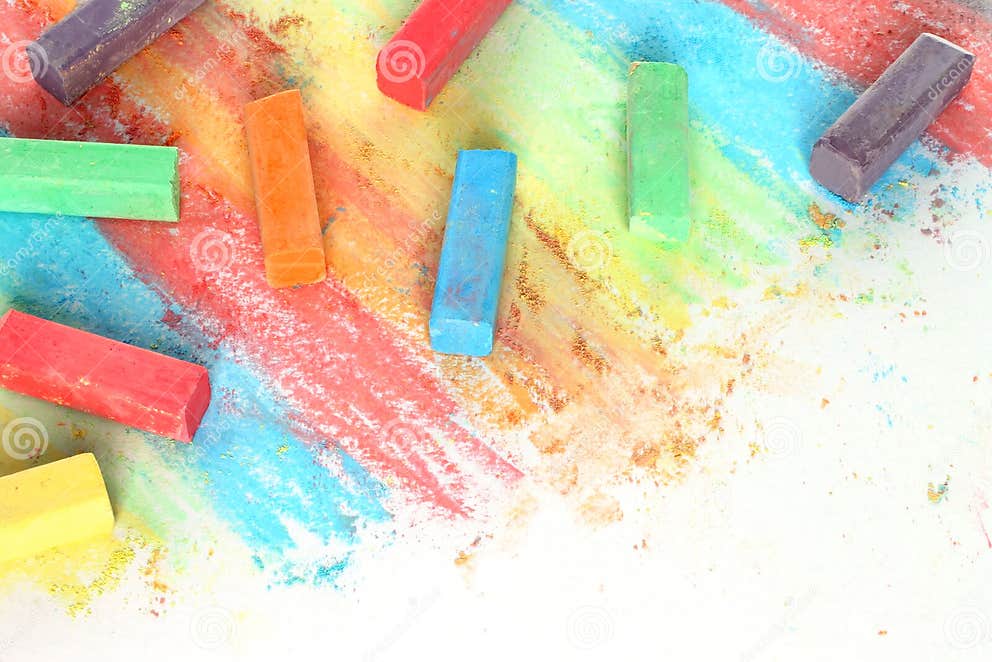 Color pieces of chalk stock photo. Image of imagination - 34568528
