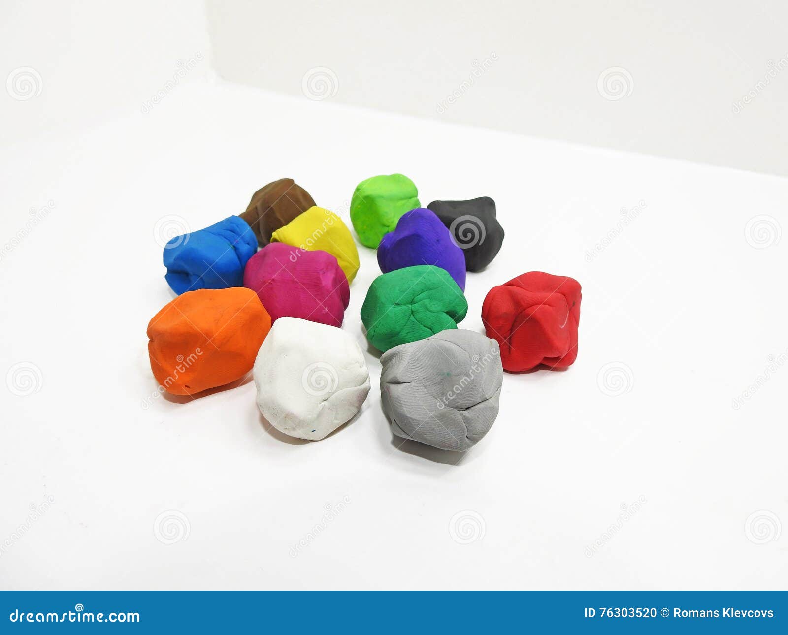 Color pieces of plasticine stock photo. Image of bubble - 76303520