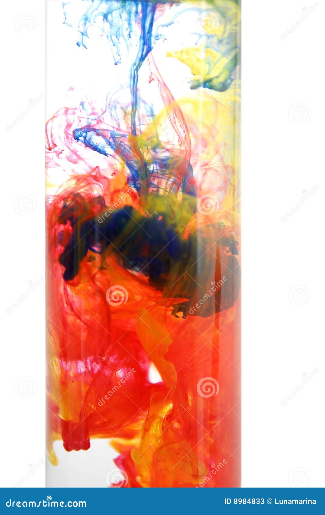 Color Pigments into the Water Making Clouds Stock Image - Image of ...