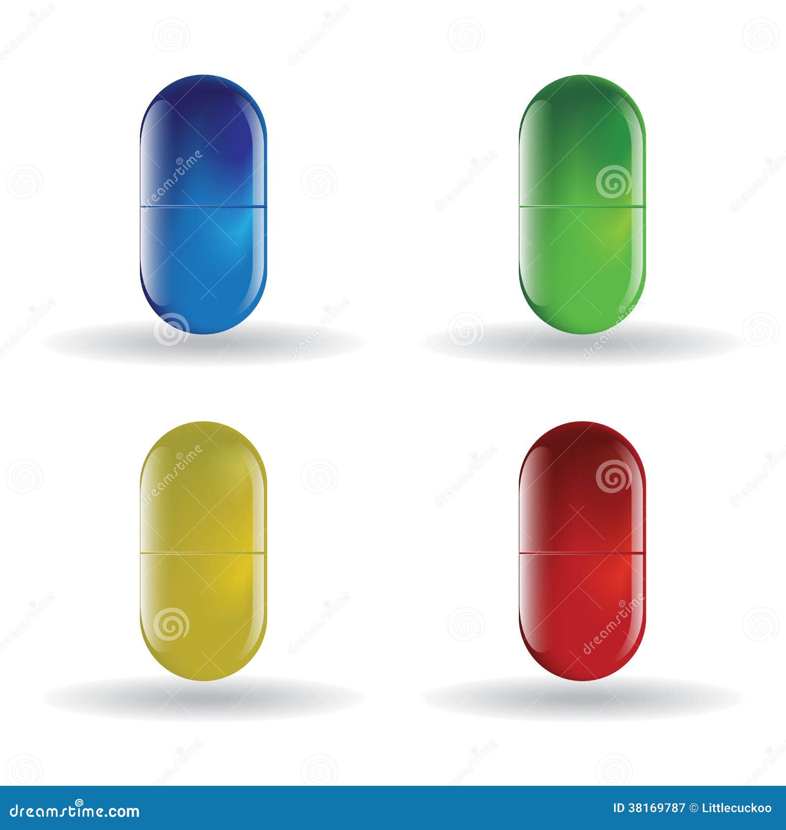 Color pill stock vector. Illustration of isolated, painkiller - 38169787