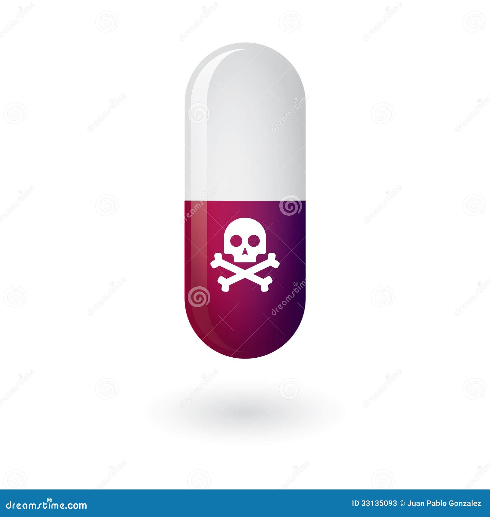 Color Pill with a Skull Icon Stock Illustration - Illustration of dose ...