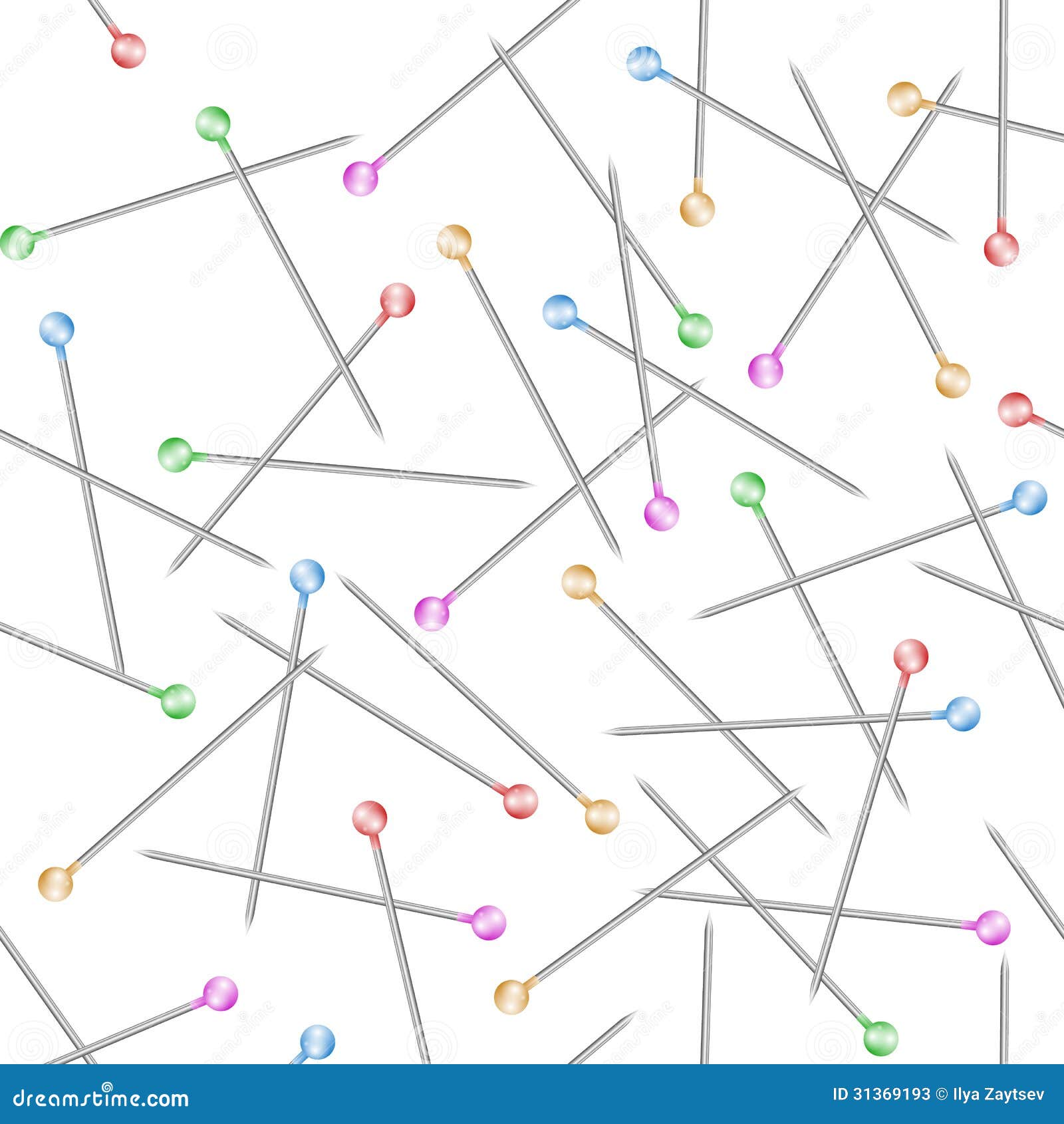 Color Pins, Seamless Background. Stock Illustration - Illustration of ...