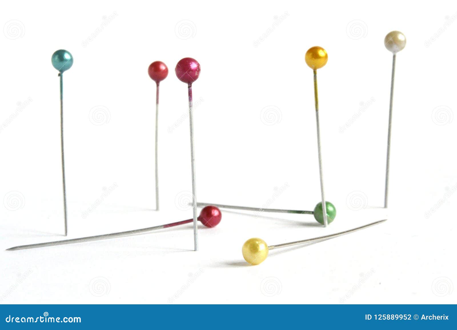 Color pins stock photo. Image of color, stick, team - 125889952