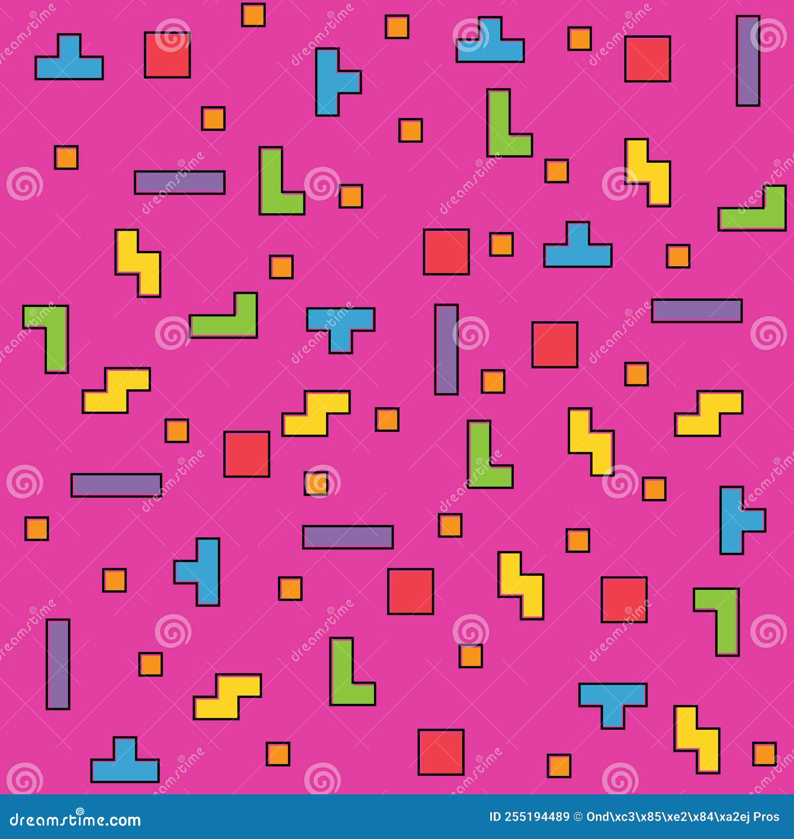 Color Pixel Design Pattern, Puzzle Style Pattern , Logic Fun Game Vector Illustration Stock ...