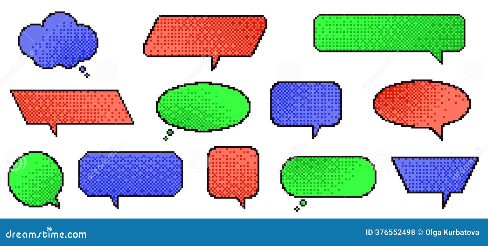 Color Pixel Ghosts. Vector 8bit Characters. Game Emotion Sprites. Blue ...