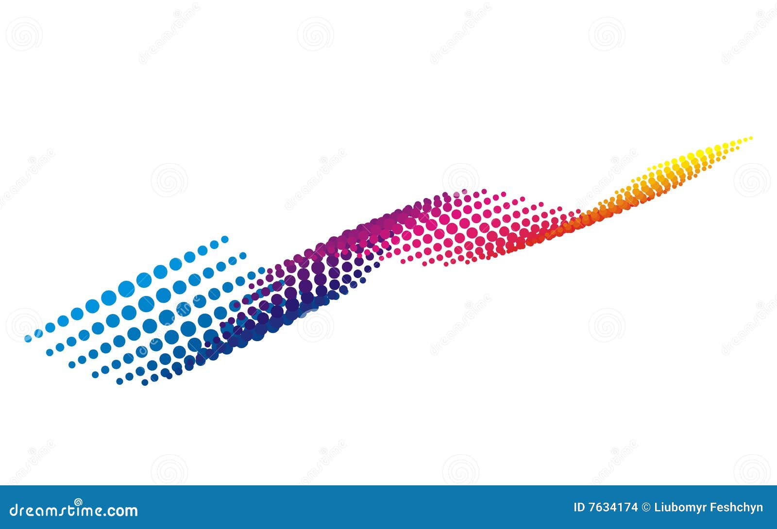 Color pixel wave stock vector. Illustration of halftone - 7634174