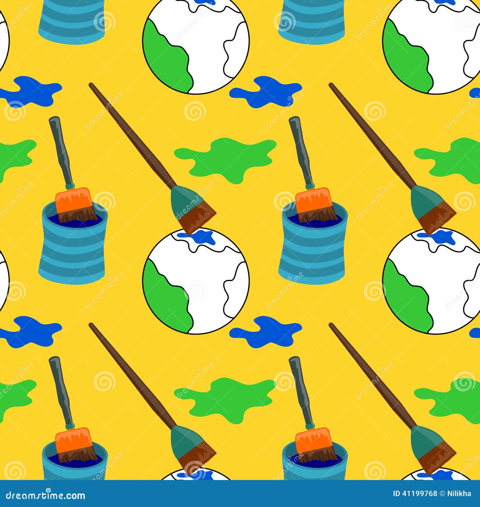 Color the Planet Seamless Background Design Stock Illustration ...