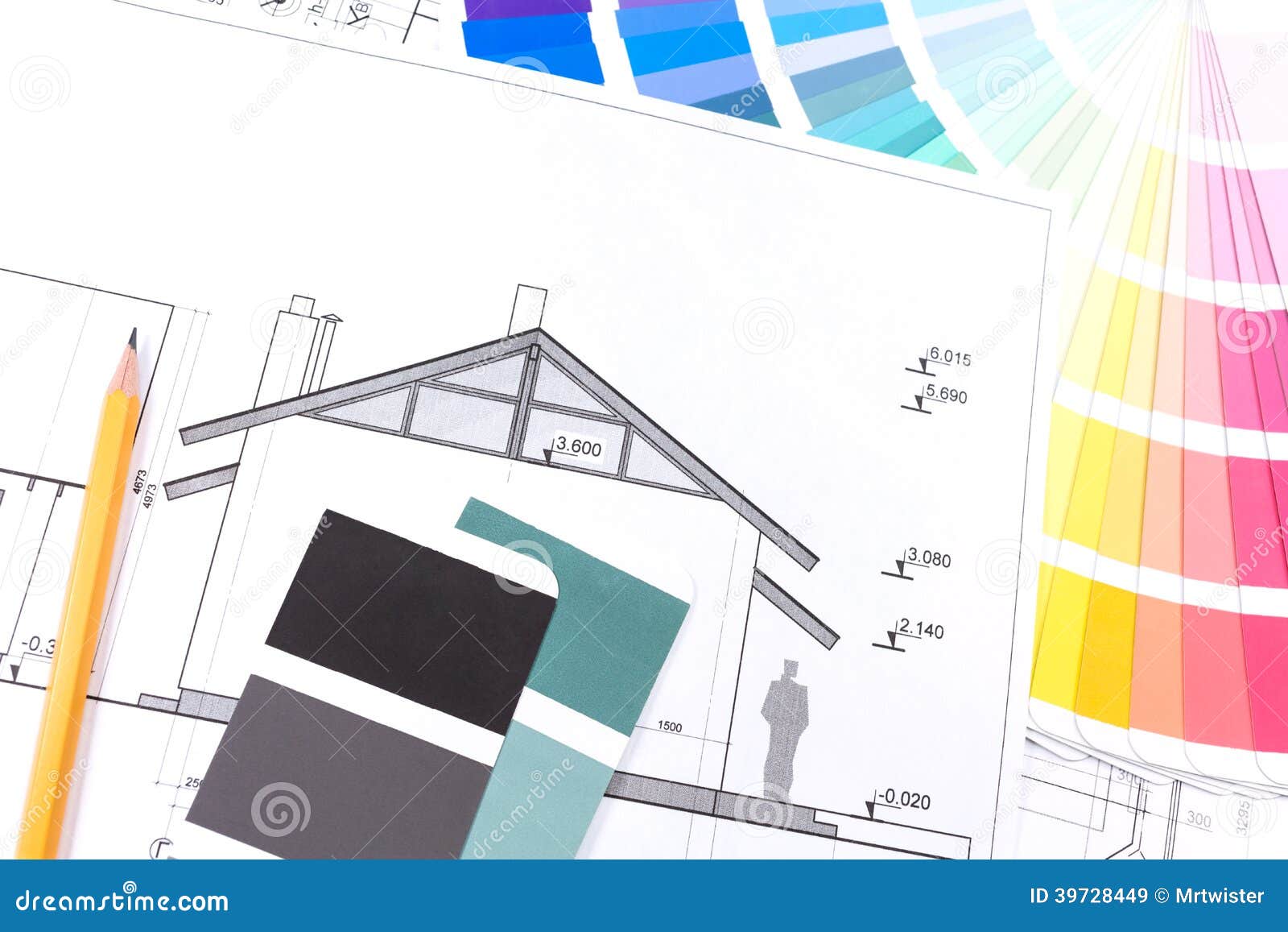 Color planning stock image. Image of cottage, palette - 39728449