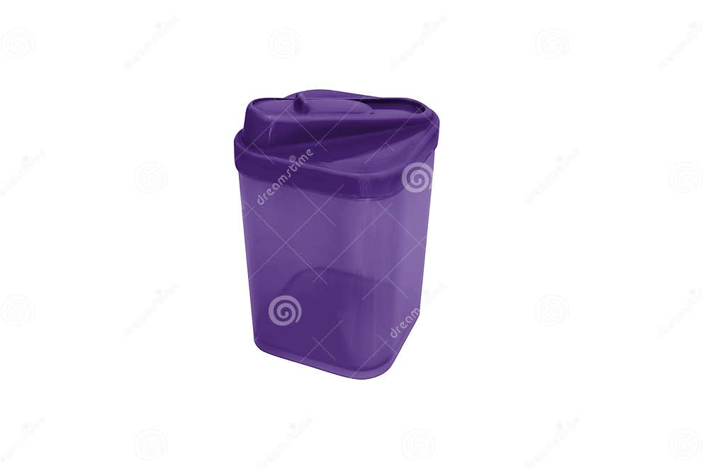 Color Plastic Container on White Stock Photo - Image of white ...