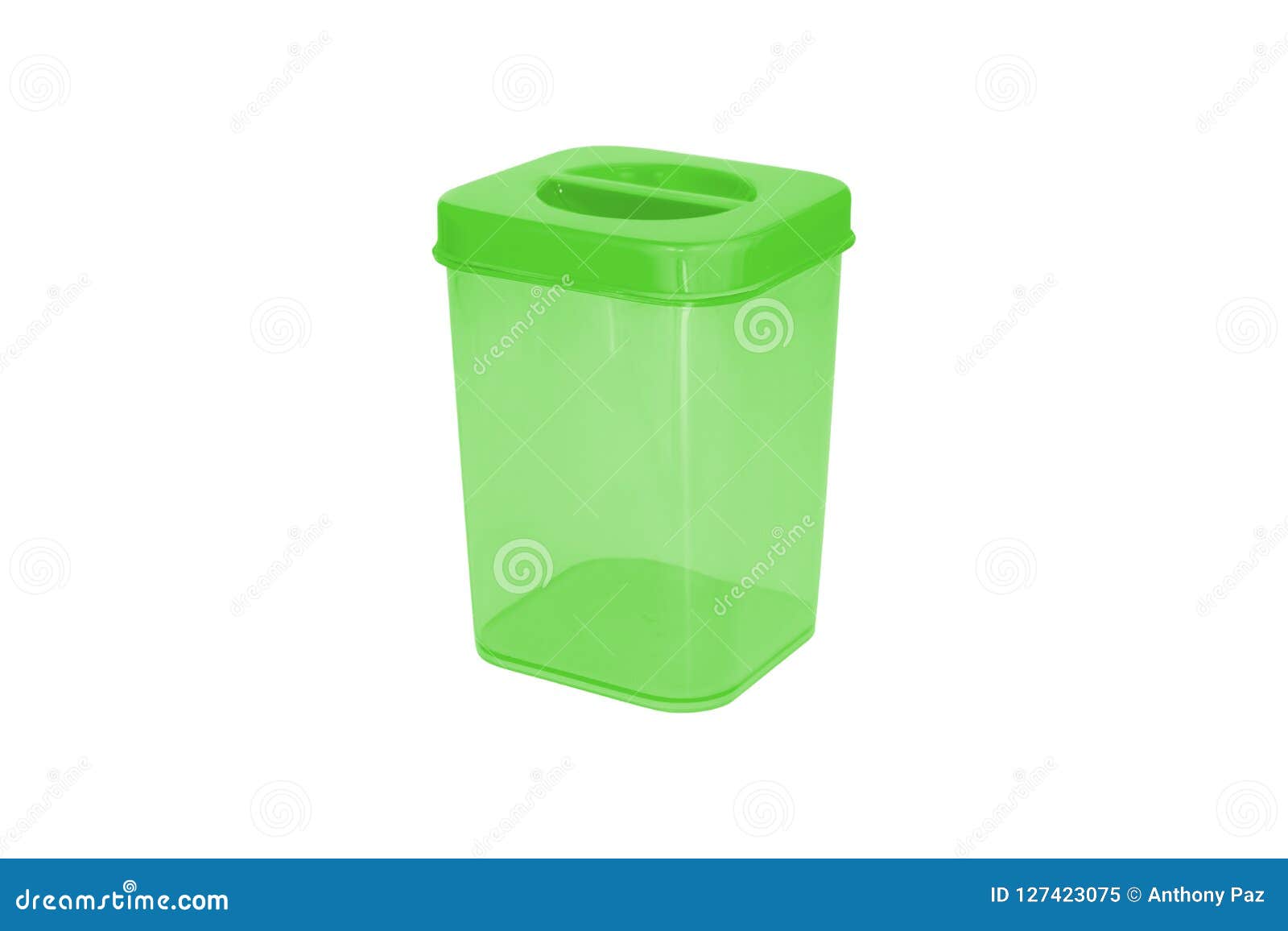 Color Plastic Container on White Stock Image - Image of blank ...