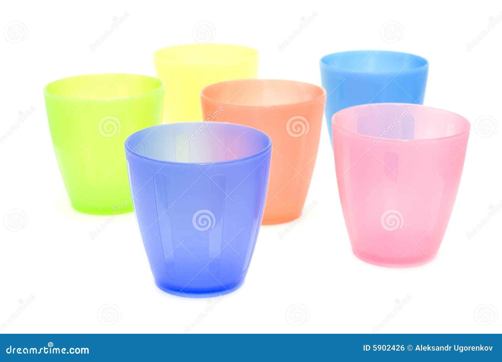 Color Plastic Cups Close Up Stock Photo - Image of colorful, disposable ...