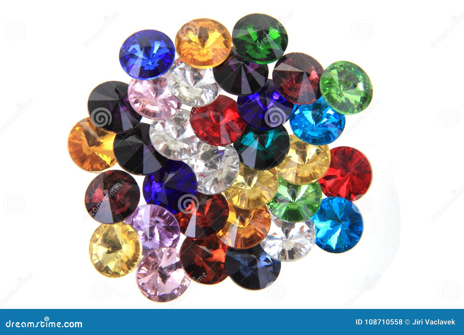 Color Plastic Diamonds Isolated Stock Photo - Image of decorative ...
