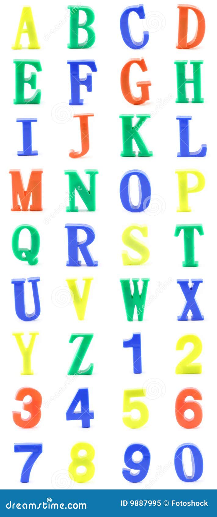 Color Plastic Letters Alphabet Stock Illustration - Illustration of ...