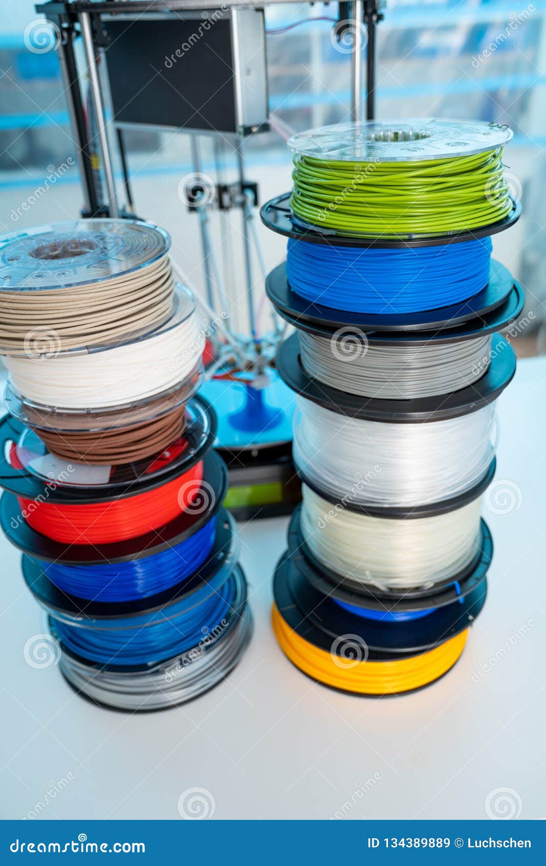 Color Plastic PLA and ABS Filament for Printing on a 3D Printer Stock ...