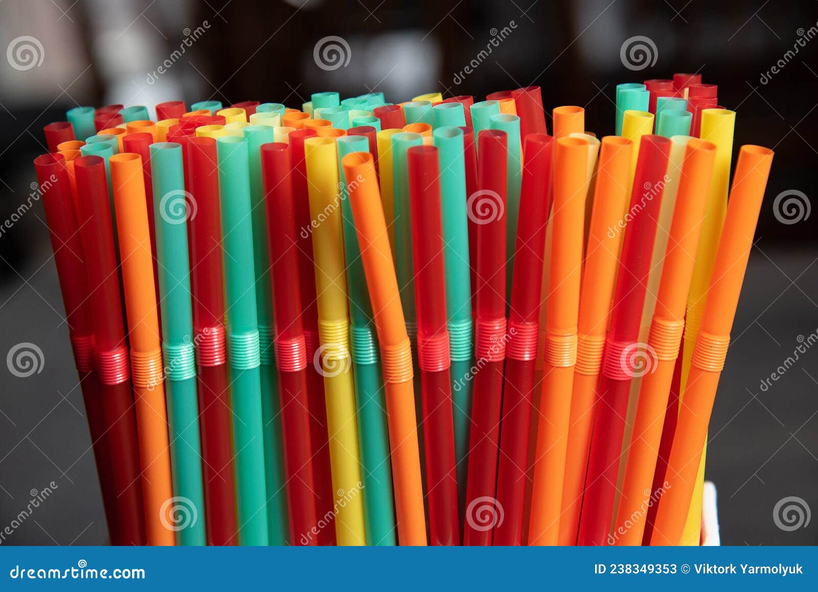Color Plastic Straws Pipe Drink Party Stock Image - Image of object ...