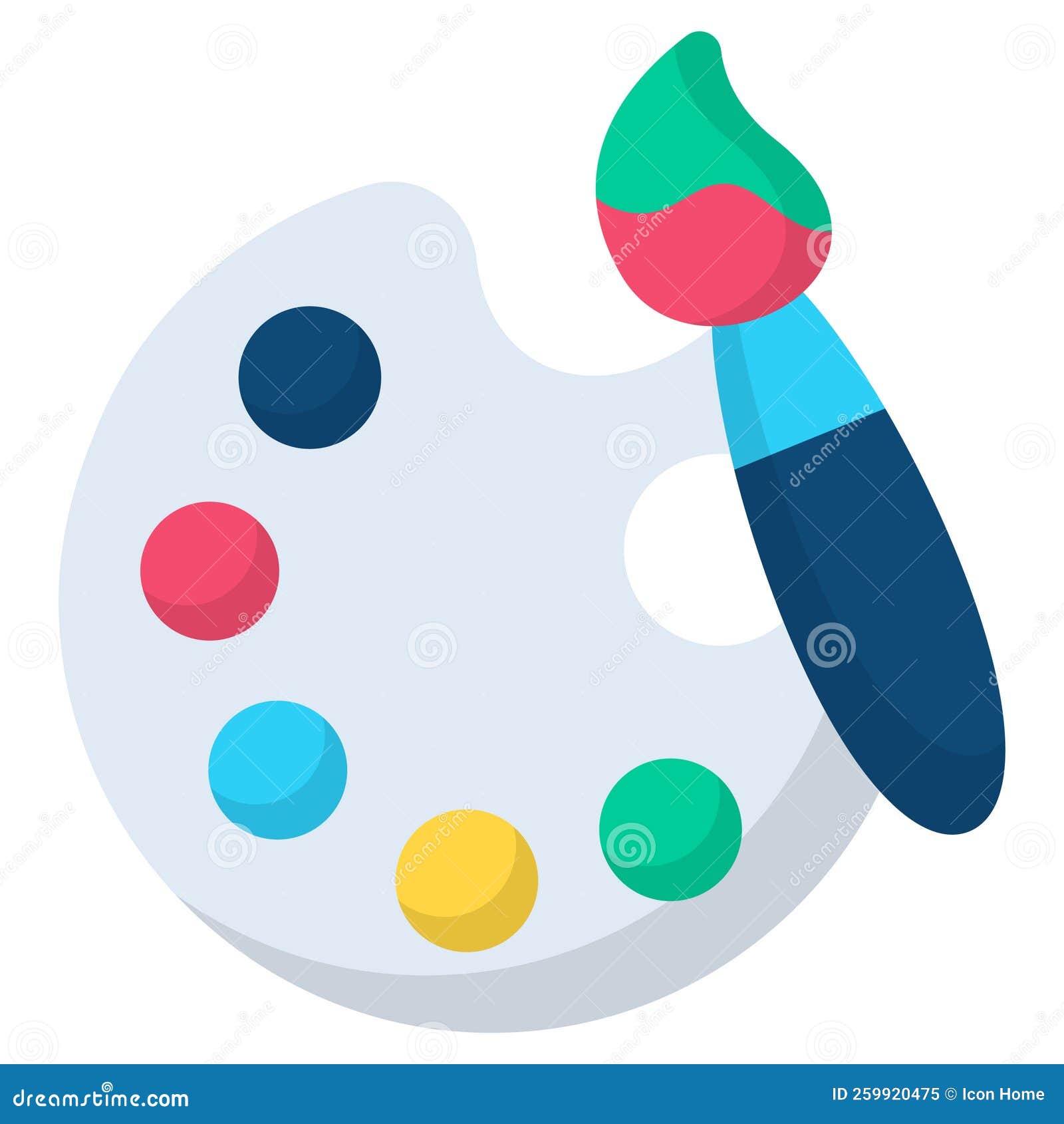 Color Plat Flat Icon , Photography and Digital Art Flat Vector Icon ...