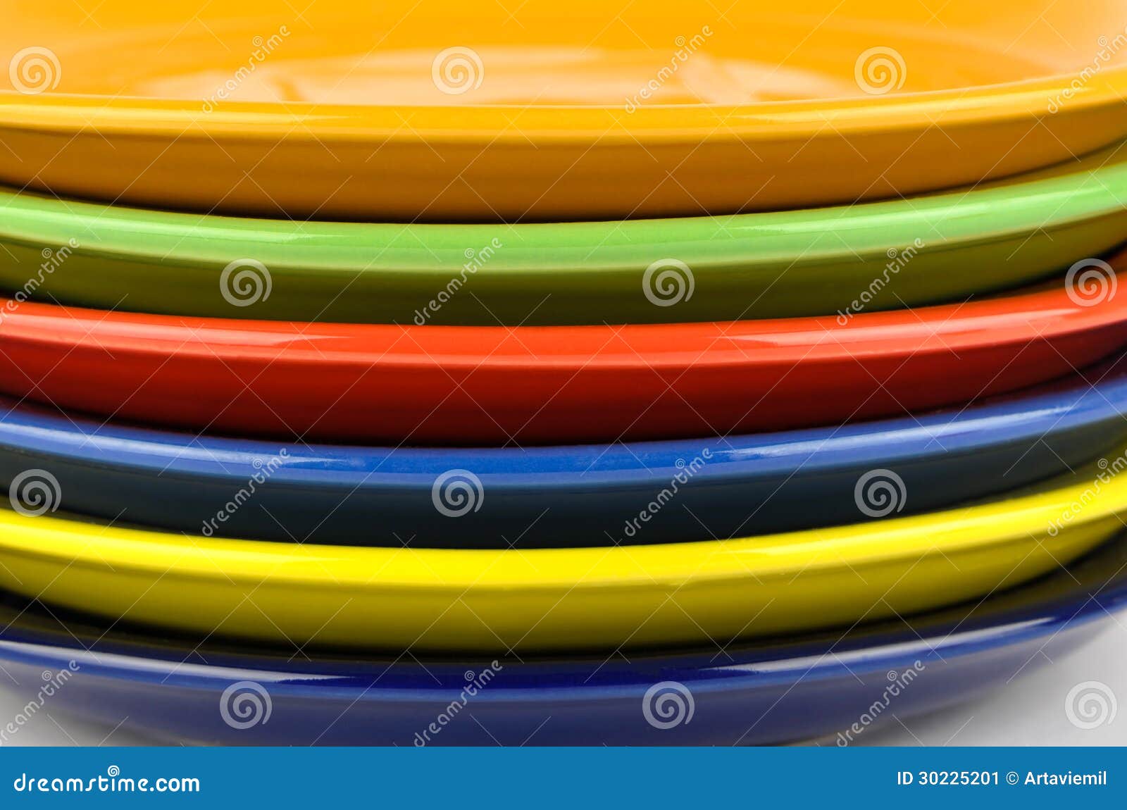 Color plates stock image. Image of lunch, bowl, closeup - 30225201