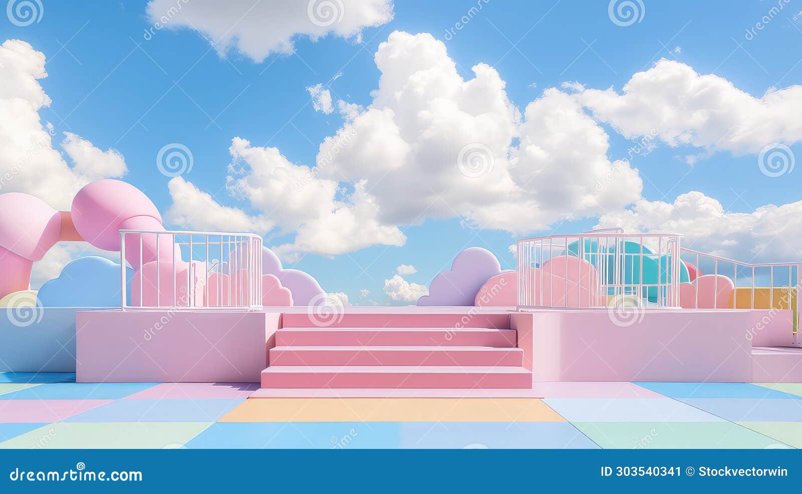 Color Platform Pastel Background Stock Illustration - Illustration of ...