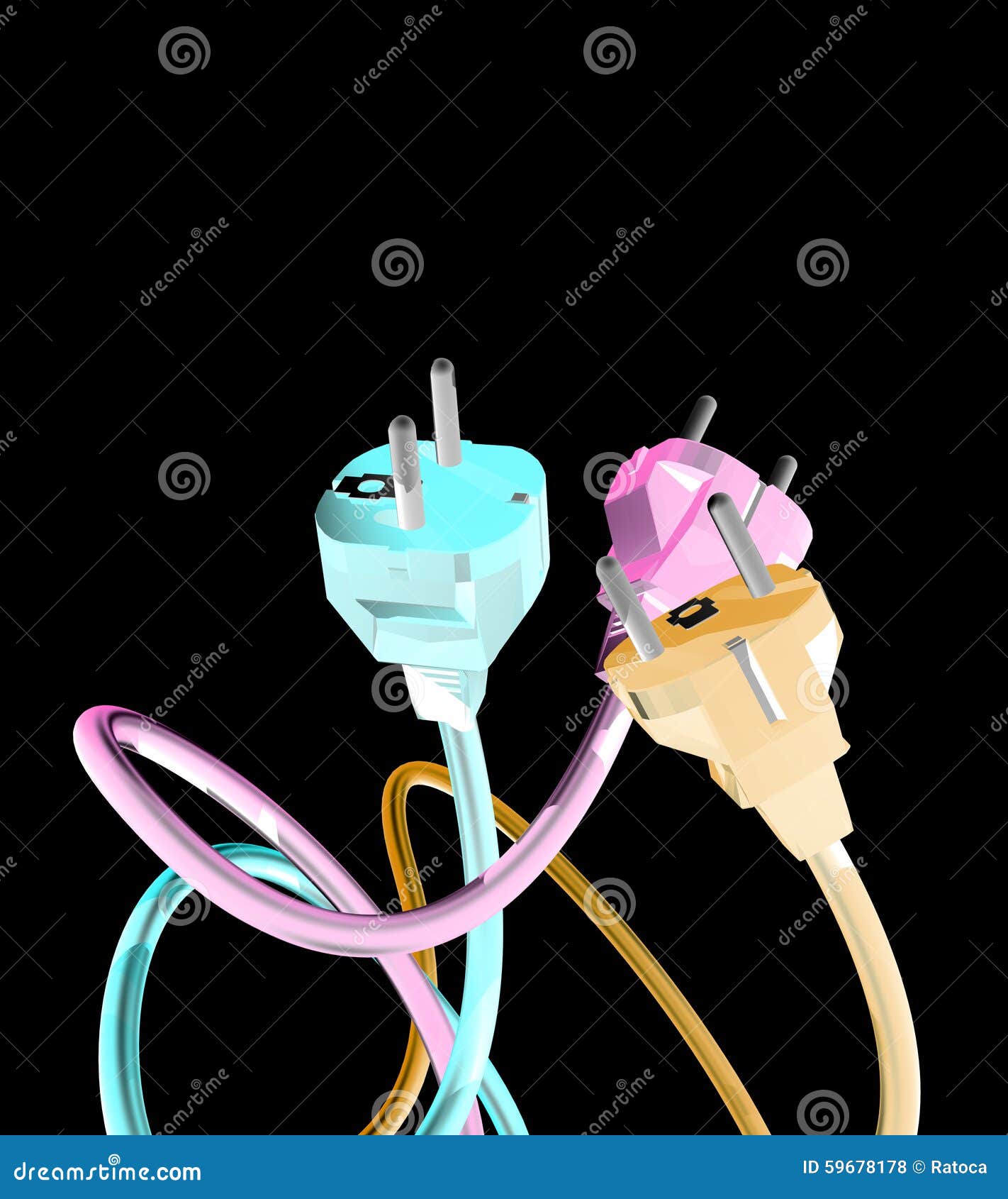 Color plug in stock illustration. Illustration of design - 59678178