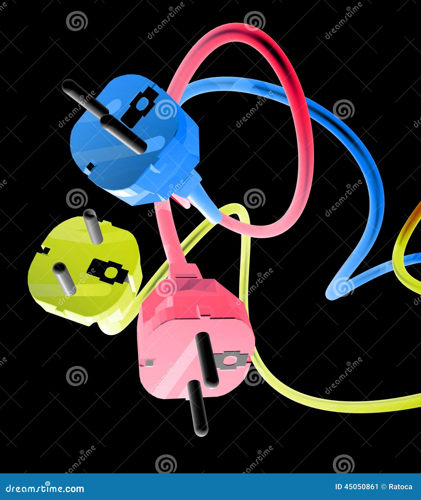 Color plug stock illustration. Illustration of conceptual - 45050861