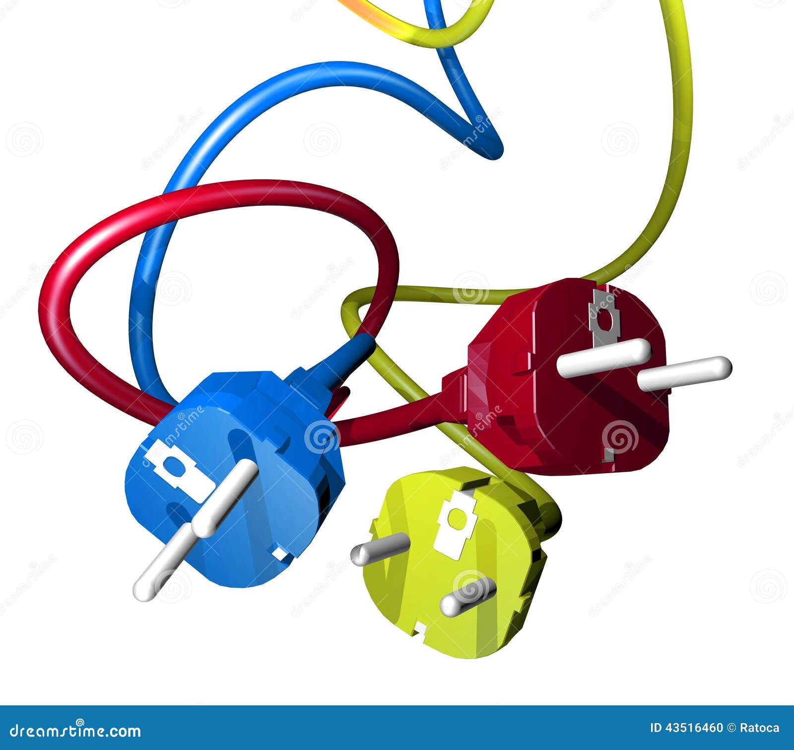 Color plug ins stock illustration. Illustration of electrical - 43516460