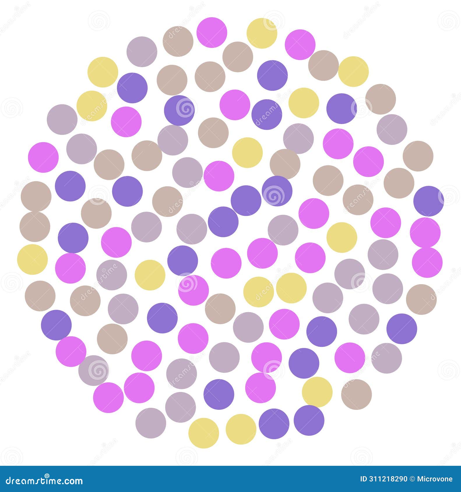 Color Points in Circle Shape. Diffusion Pattern Template Stock Vector ...