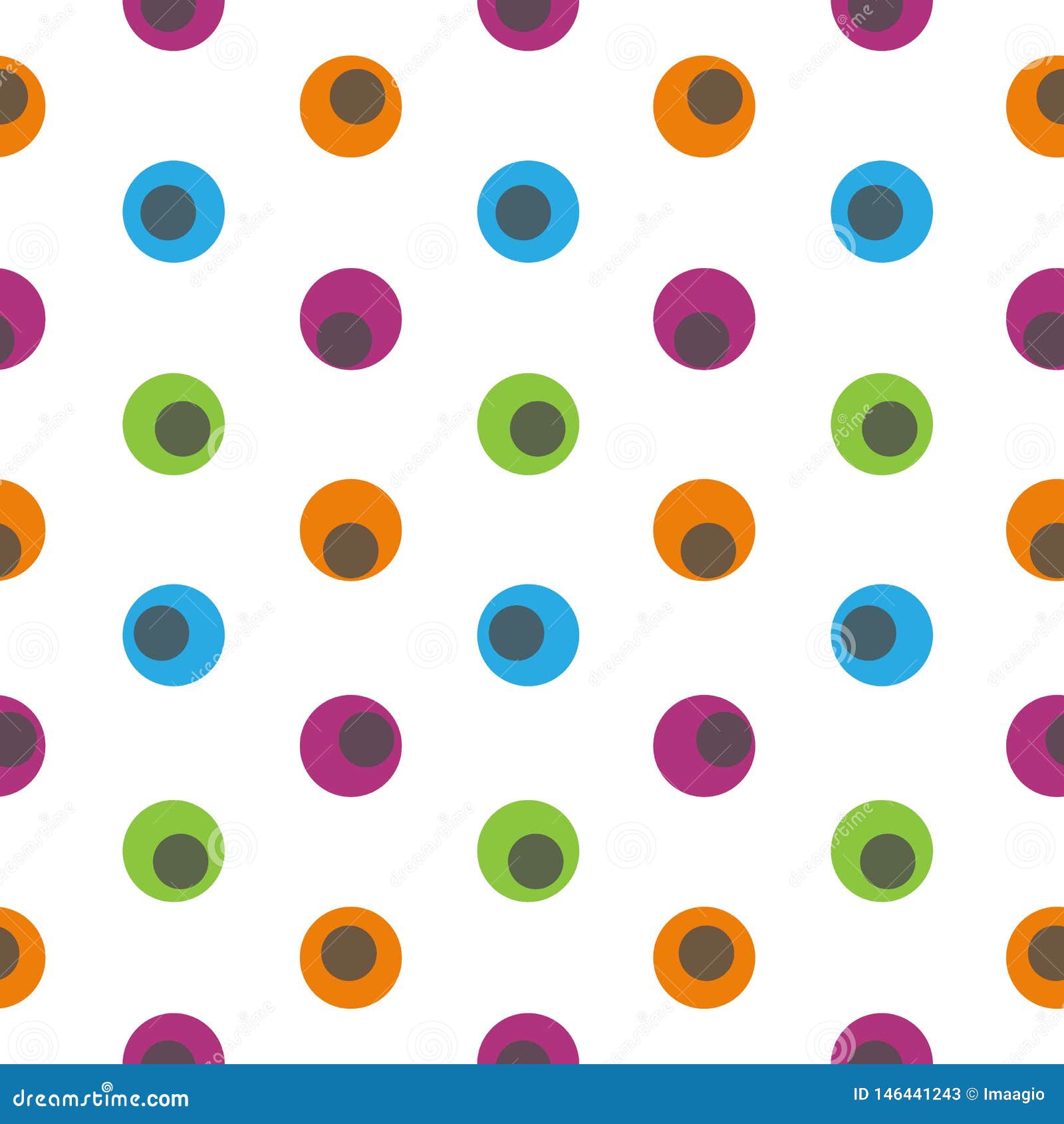 Color Polka Dot Abstract Seamless Pattern Stock Vector - Illustration ...